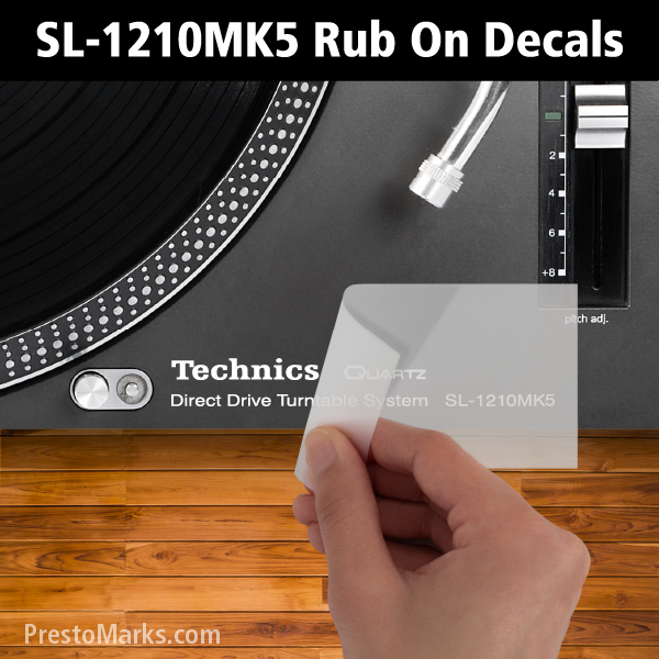Technics SL1210 MK5 Waterslide Vinyl Decal Sticker Transfer Alternative